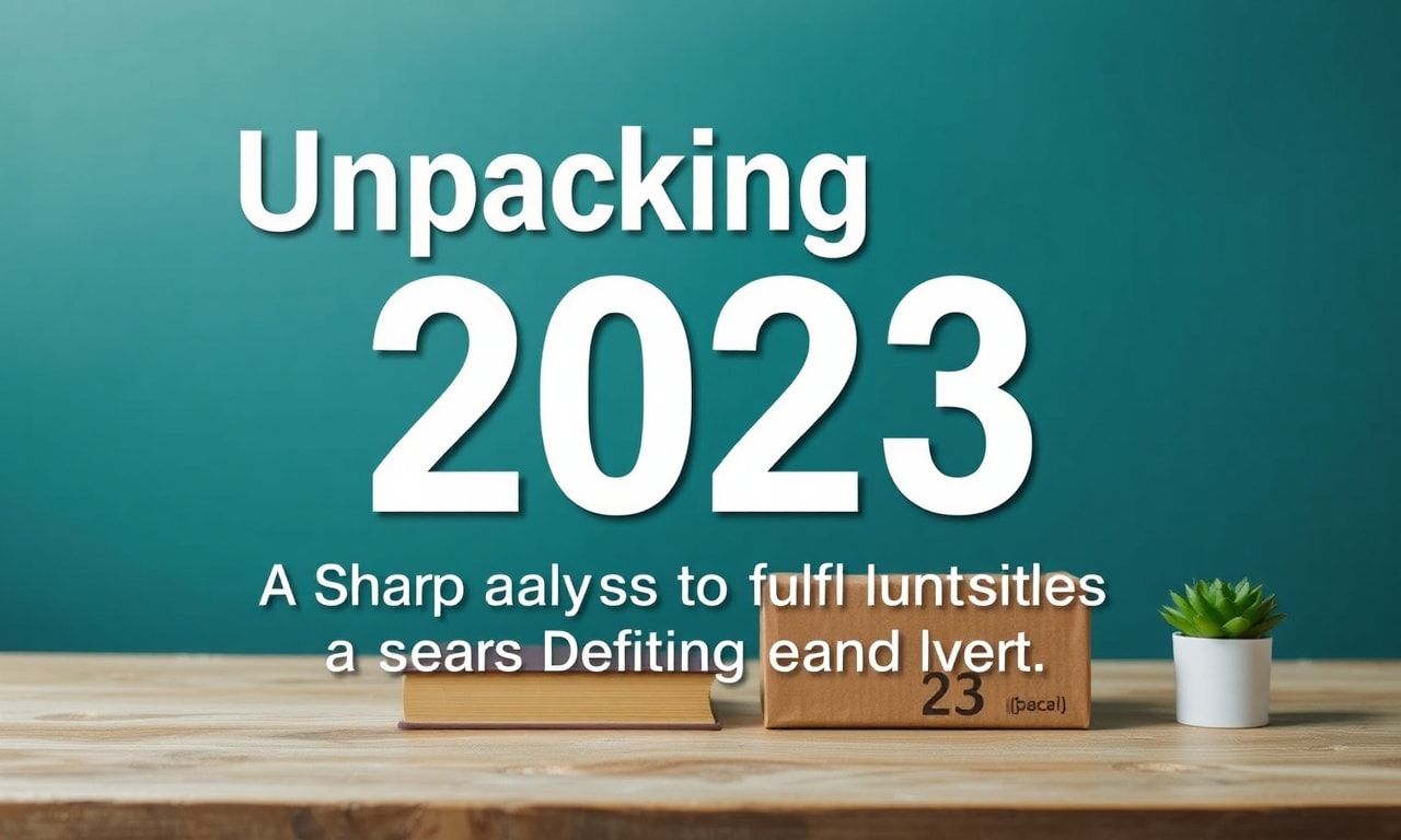 Unpacking 2023: A Sharp Analysis of This Year's Defining Events