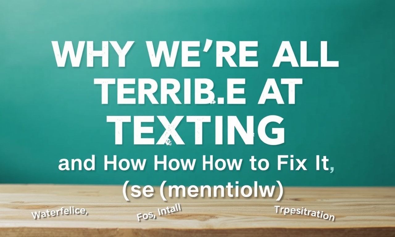 Why We're All Terrible at Texting and How to Fix It (Sort Of)